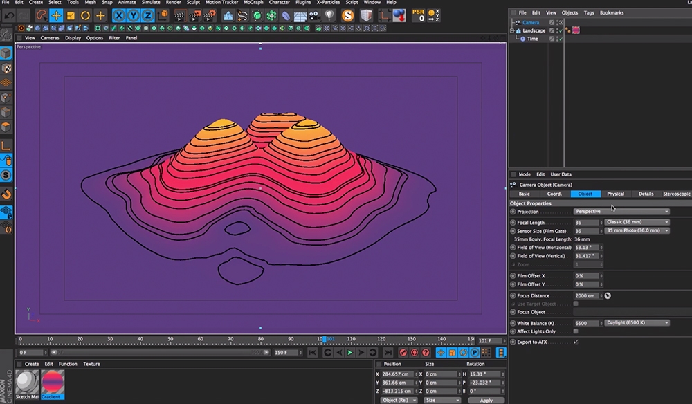 Cinema 4D Video Tutorial: Animated Elevation Maps