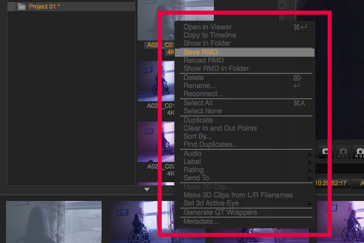 Working With RED RMD in Premiere Pro CC