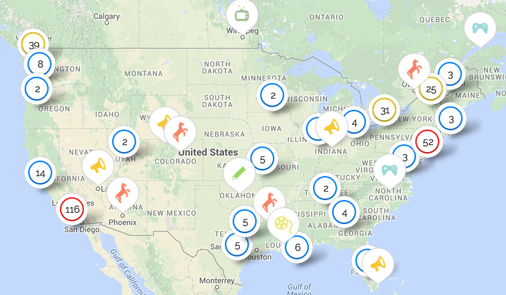 Where are all the major VFX houses located?