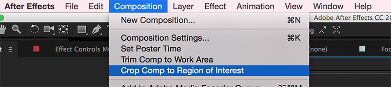 After Effects Quick Tip: Cropping a Comp