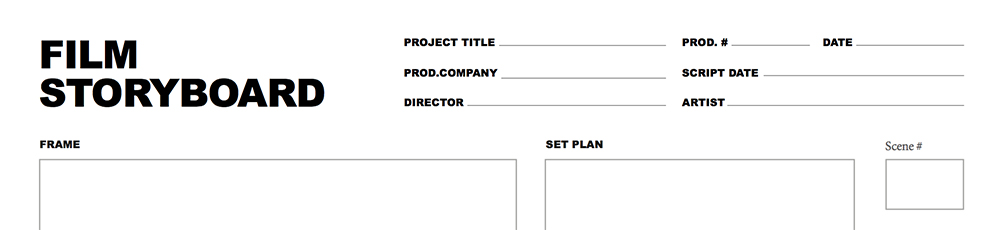 Free Storyboard Template for Film and Video Projects