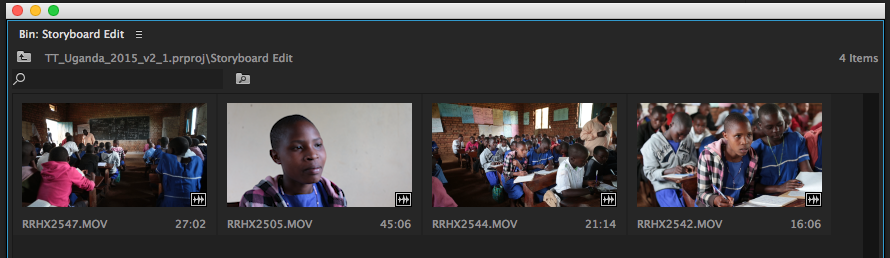 Creating a Storyboard Edit in Premiere Pro CC 2015