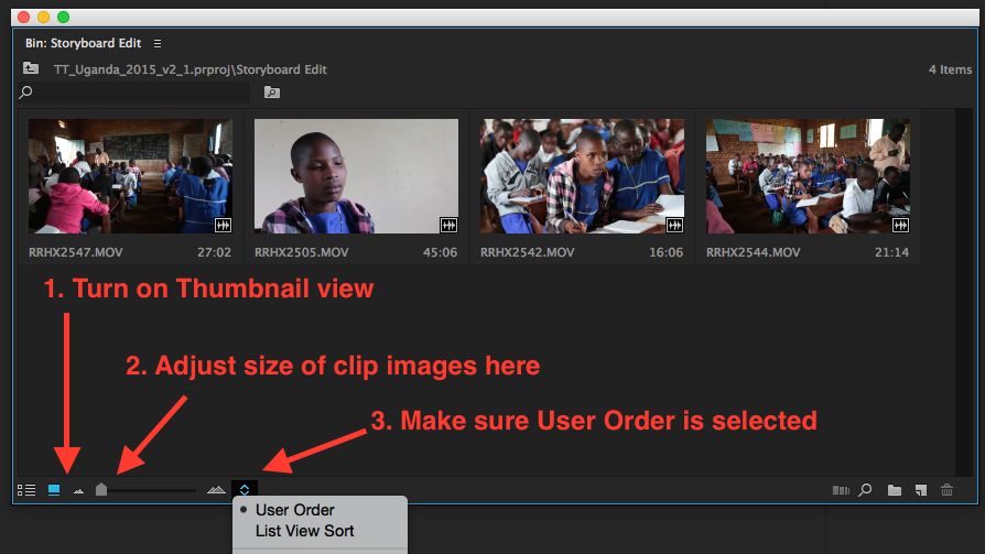 Creating a Storyboard Edit in Premiere Pro CC 2015