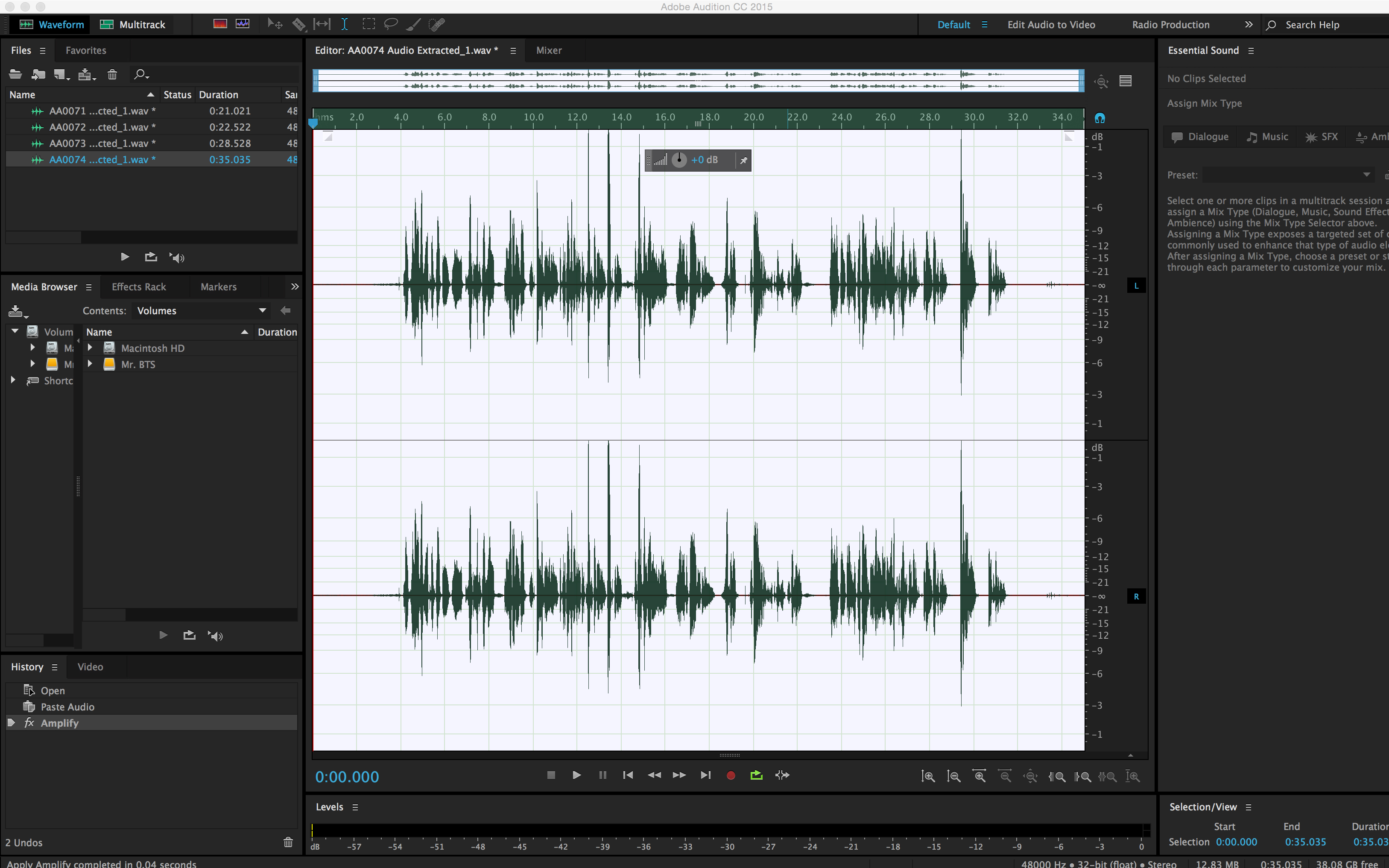 How to Simultaneously Edit Multiple Internal Camera Audio Files