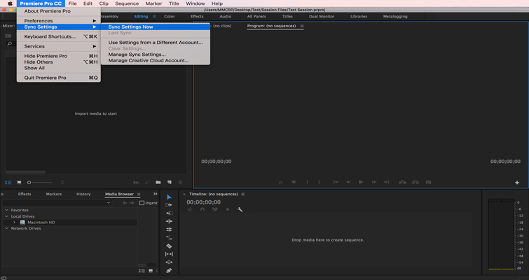How to Set or Recall Preference Settings in Adobe Premiere Pro