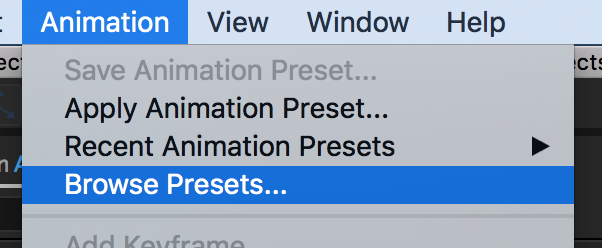 How to Apply Animation Presets in Adobe After Effects