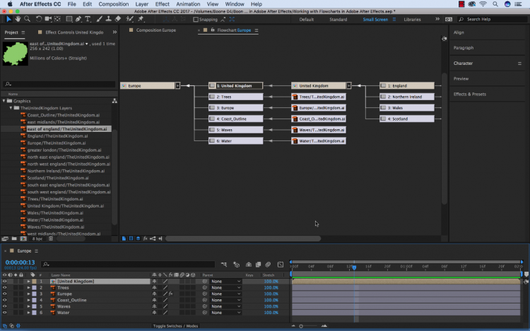 Working with Flowcharts in Adobe After Effects