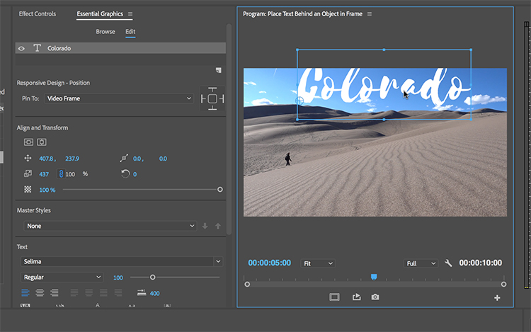 How to Layer Text Behind Objects in Adobe Premiere Pro