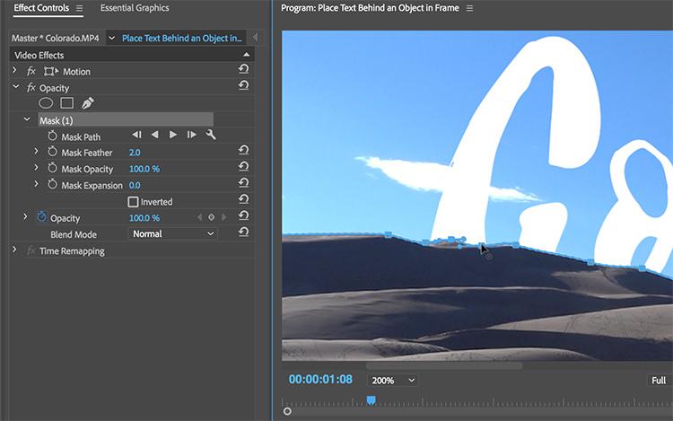How to Layer Text Behind Objects in Adobe Premiere Pro