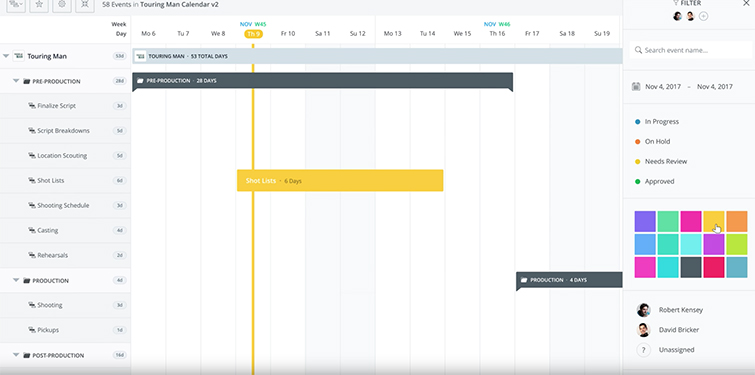 Introducing Digital Production Calendars for Video Professionals