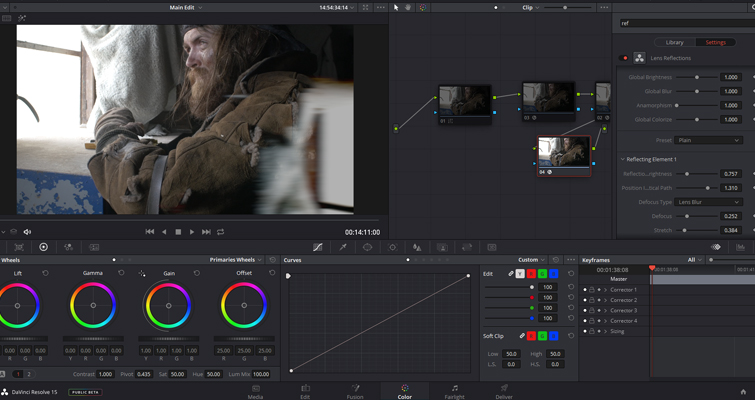 DaVinci Resolve's Lens Reflections and Film Damage FX