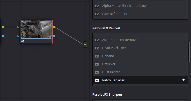 Remove Unwanted Shot Features with Resolve 15's Patch Replacer