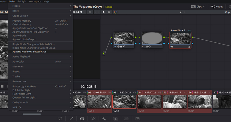 How To Use The Shared Node Feature In DaVinci Resolve 15