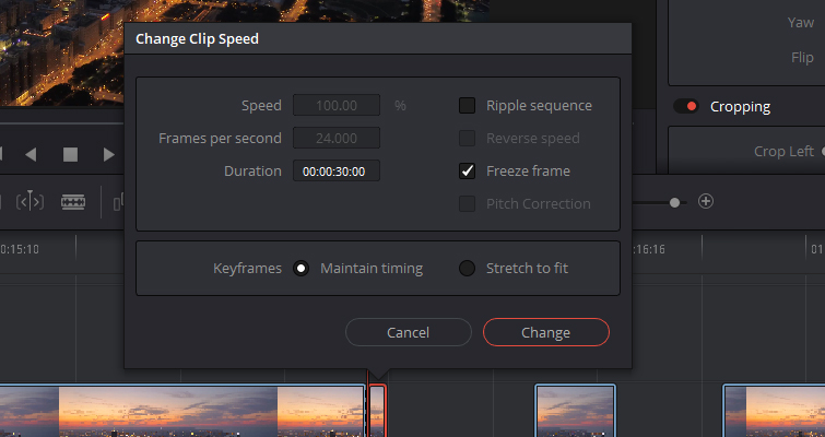 Quick Tip: Creating Stills and Pauses in Resolve