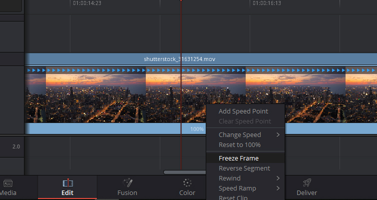 Quick Tip: Creating Stills and Pauses in Resolve