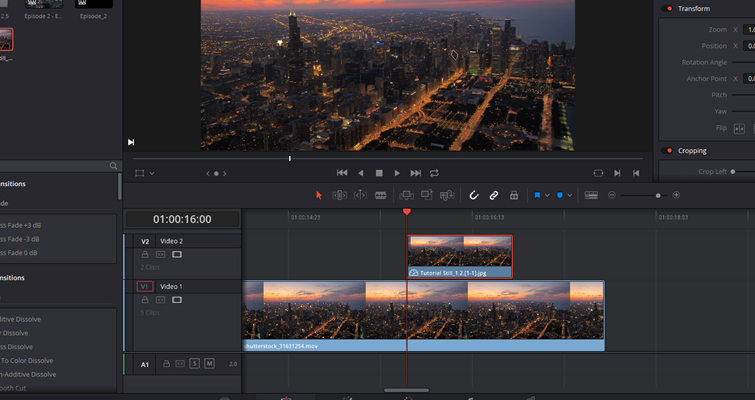 Quick Tip: Creating Stills and Pauses in Resolve