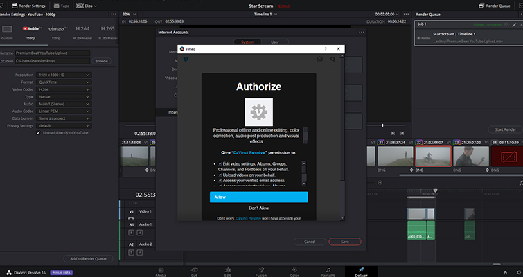 How to Upload to YouTube Directly from DaVinci Resolve 16