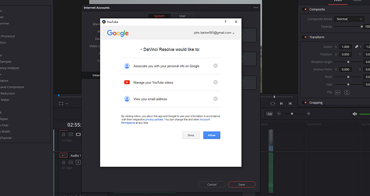 How to Upload to YouTube Directly from DaVinci Resolve 16