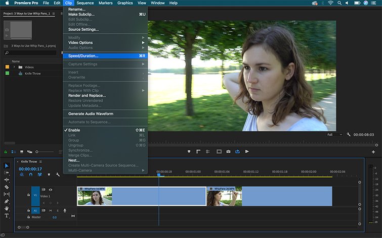 How to Speed Up or Reverse a Clip in Premiere Pro