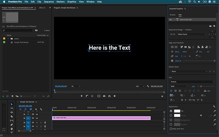 How to Create Text Effects and Animations in Premiere Pro