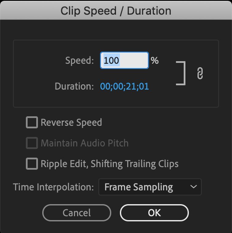 How to Speed Up or Reverse a Clip in Premiere Pro