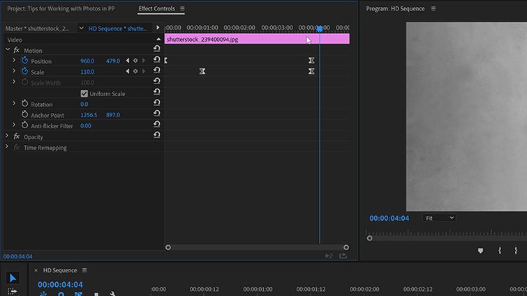 Tips for Working with Photos in Adobe Premiere Pro