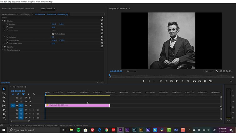 Tips for Working with Photos in Adobe Premiere Pro