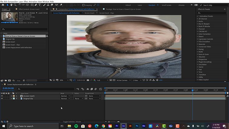 Basic Screen Replacements (with Reflections) in Adobe After Effects
