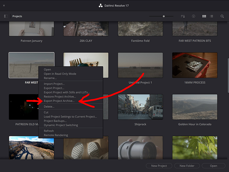 Your Guide to Working with Project Files in DaVinci Resolve