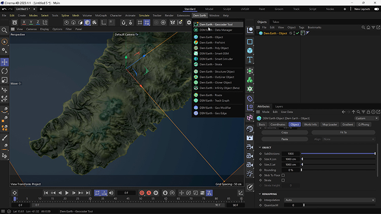 Create Real-World 3D Terrain in C4D with DEM Earth - The Beat: A Blog ...